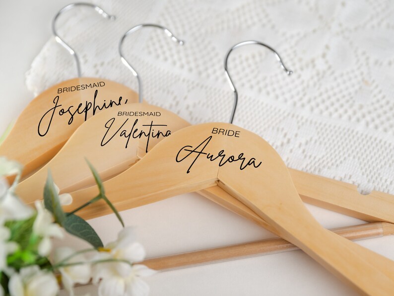 Personalized Bridesmaid Hangers, Engraved Dress Hanger With Name ...