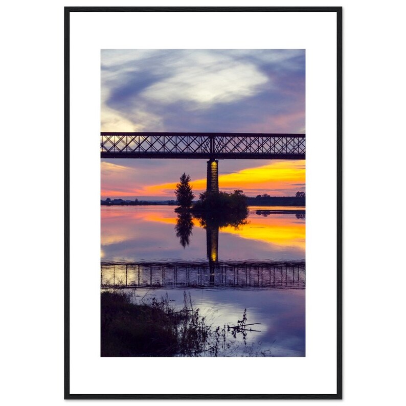 Old Steel Bridge at Sunset. Bridge Over the Tagus River, in the ...