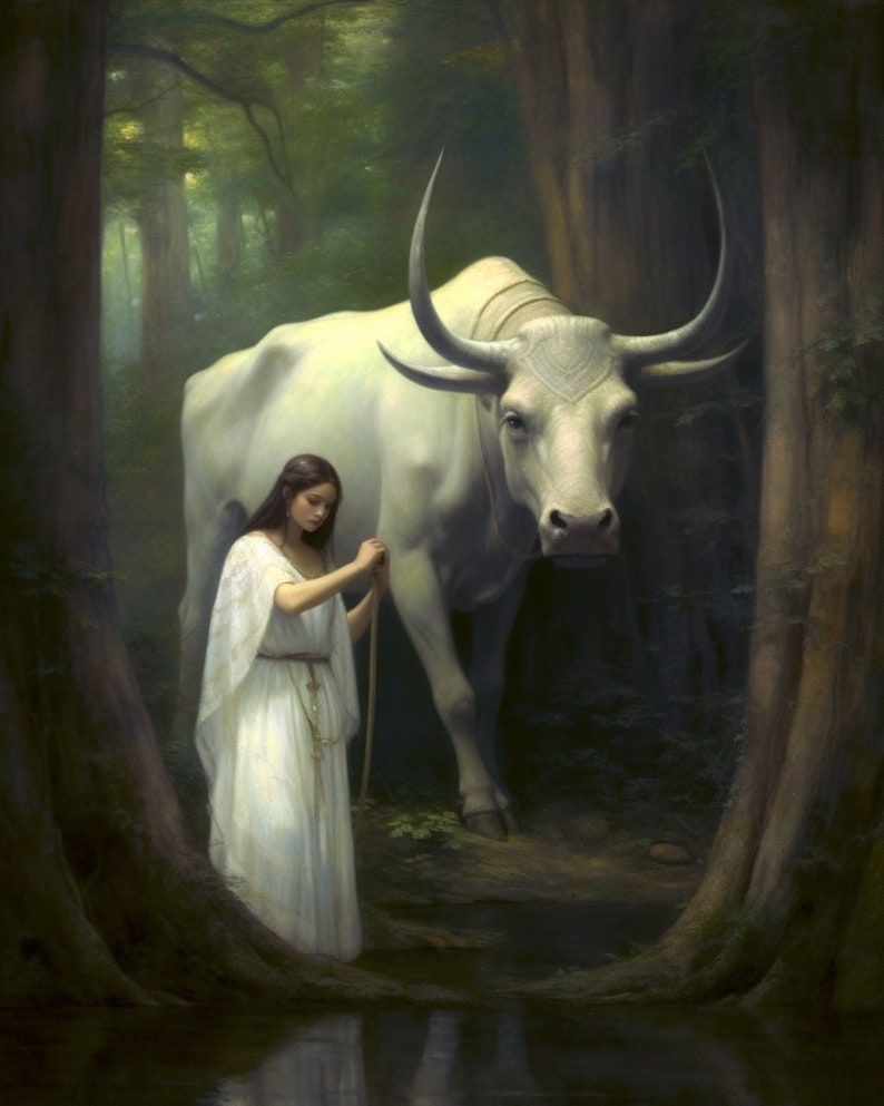 Pasiphae and the Bull Wall Art Print Digital Download - Etsy