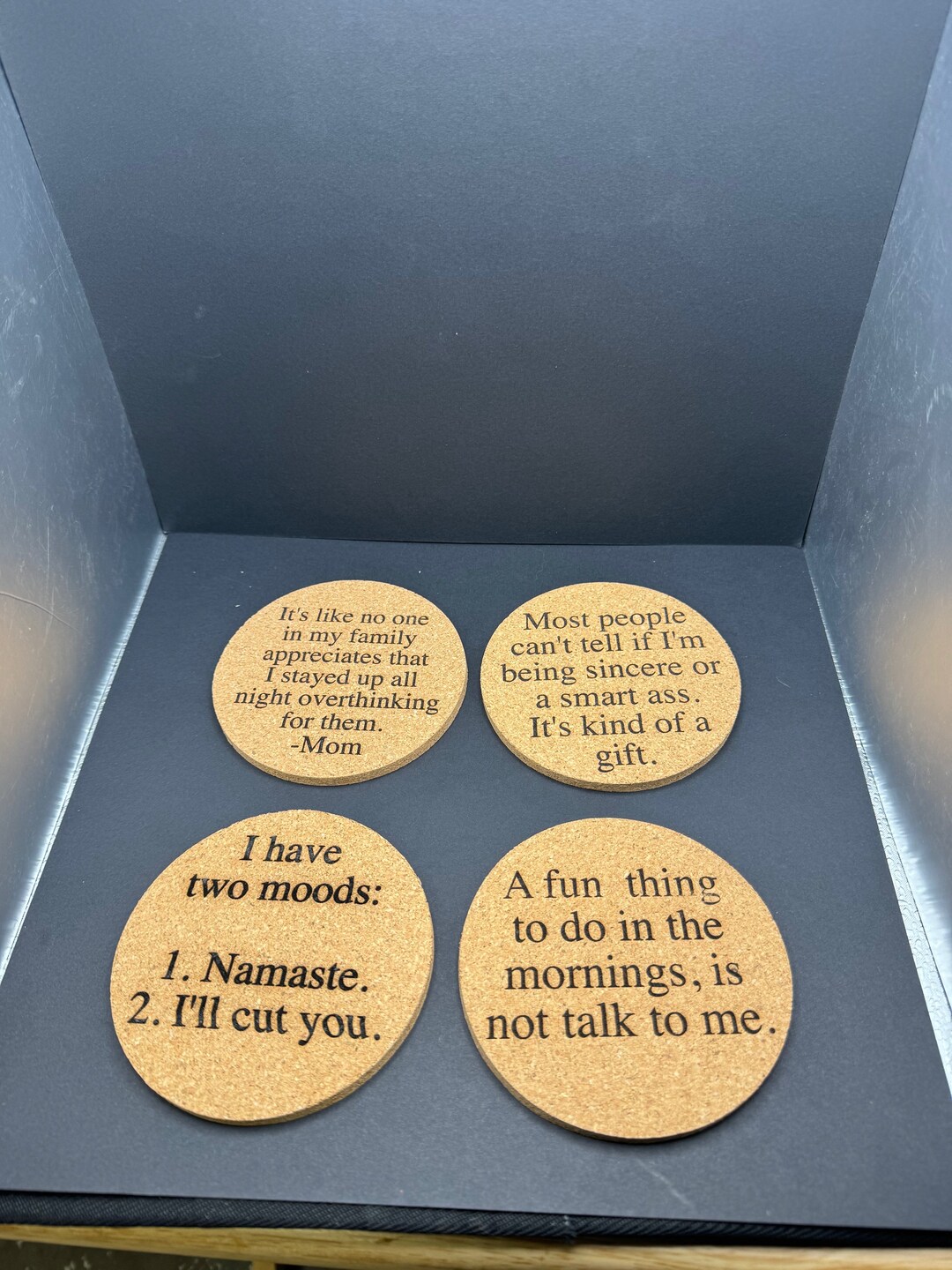 Hilarious Laser Engraved Cork Coaster - Set of 4 - Etsy