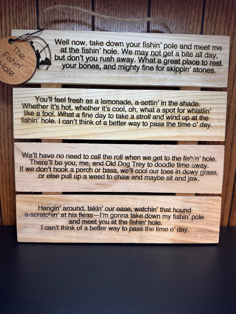 Wooden "the Fishing Hole" Andy Griffith Mayberry Sign - Etsy