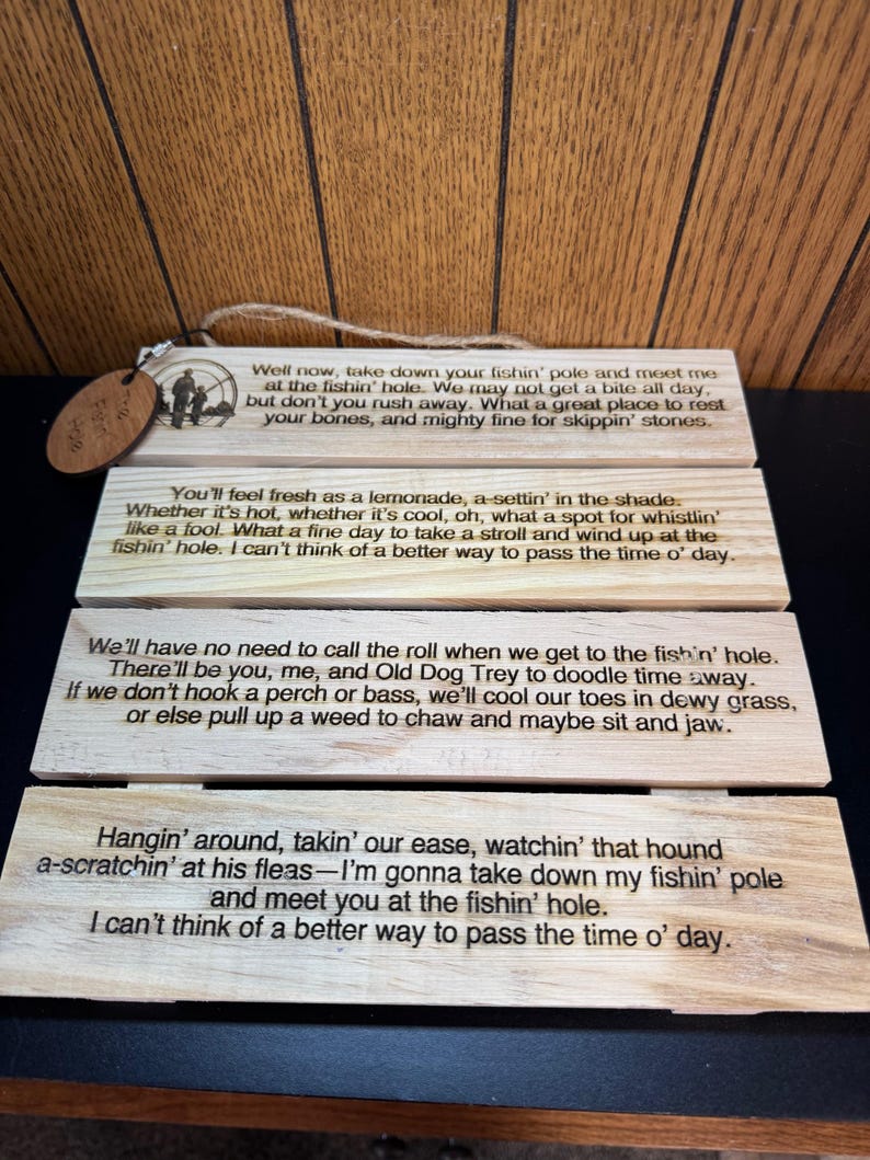 Wooden "the Fishing Hole" Andy Griffith Mayberry Sign - Etsy