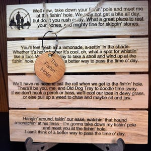 Wooden "the Fishing Hole" Andy Griffith Mayberry Sign - Etsy