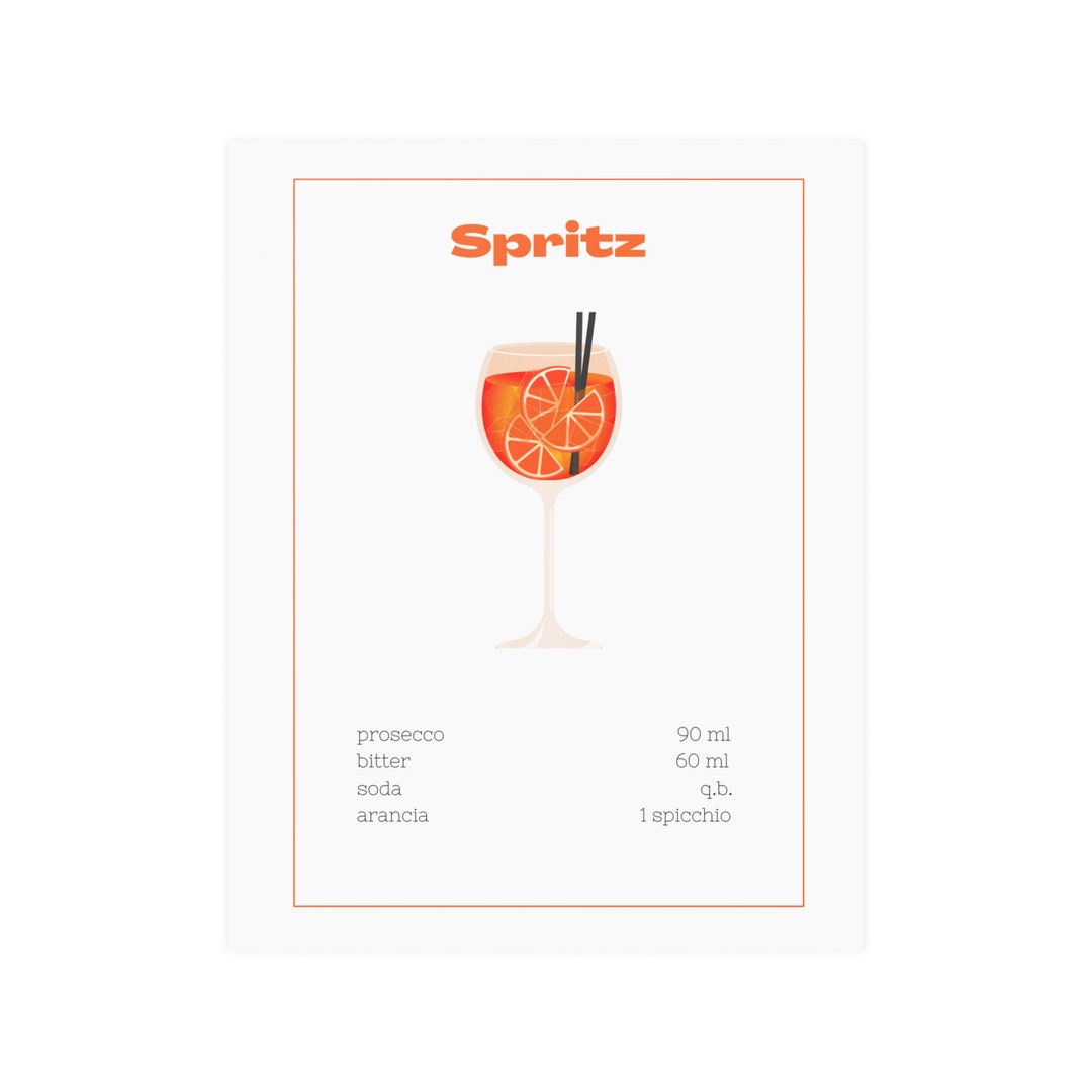 Aperol Spritz Illustration, Aperol Art Print, Cocktail Drinks Art Print ...