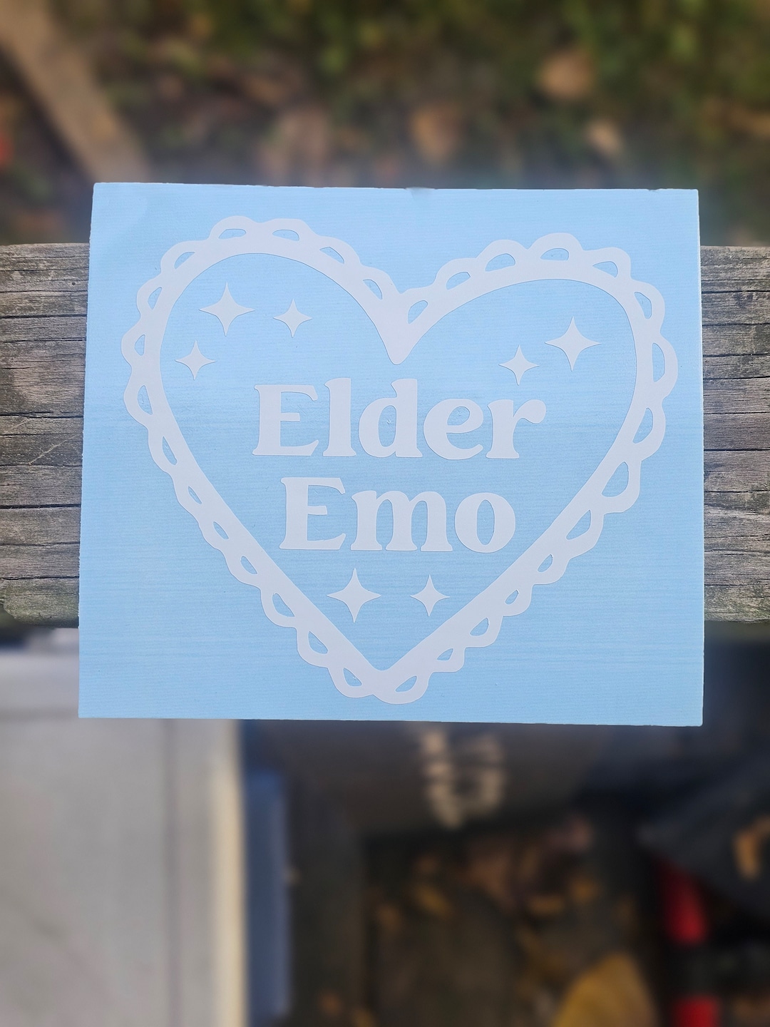 Elder Emo Vinyl Decal: Frilly Heart Car Sticker - Etsy