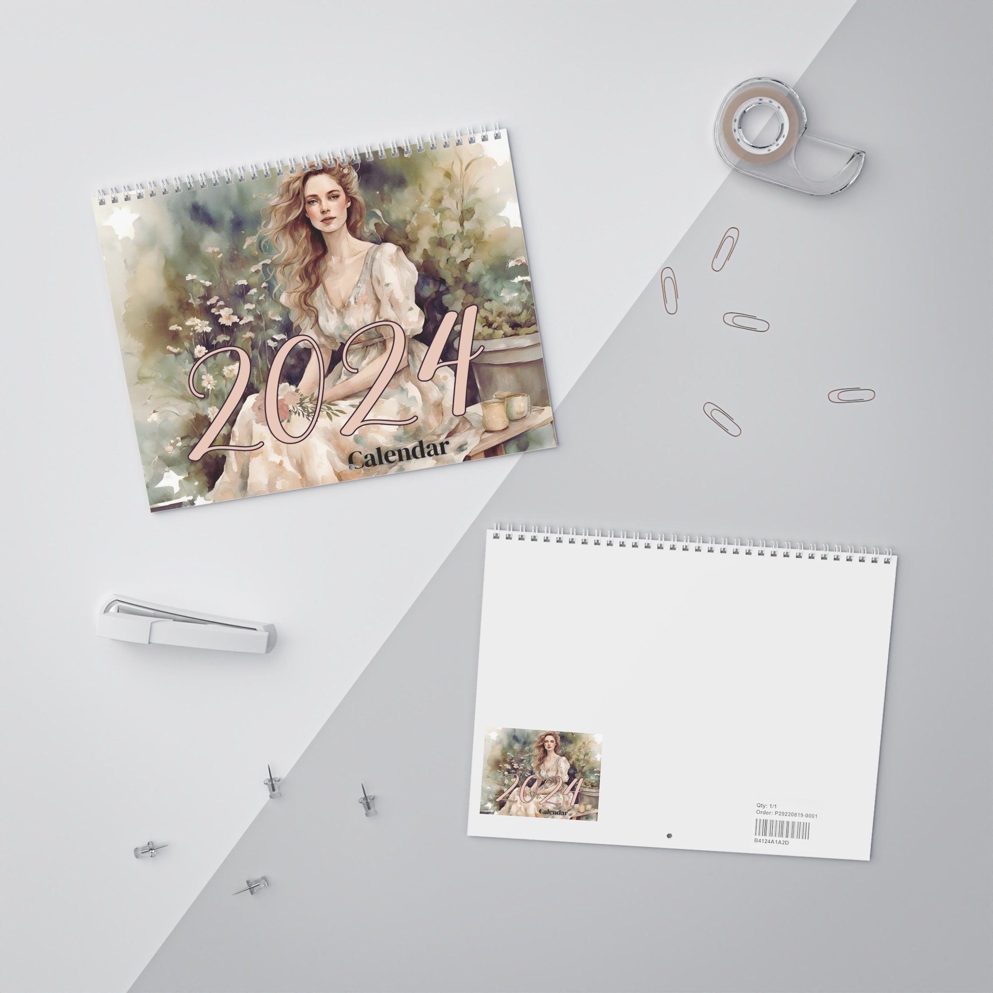 Cottagecore Calendar, 2024 Calendar, Watercolor Calendar, Light ...