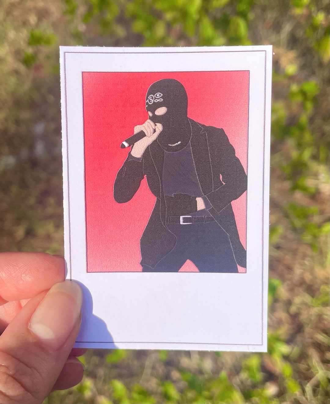Metalcore Ski Mask Polaroid Sticker - Etsy