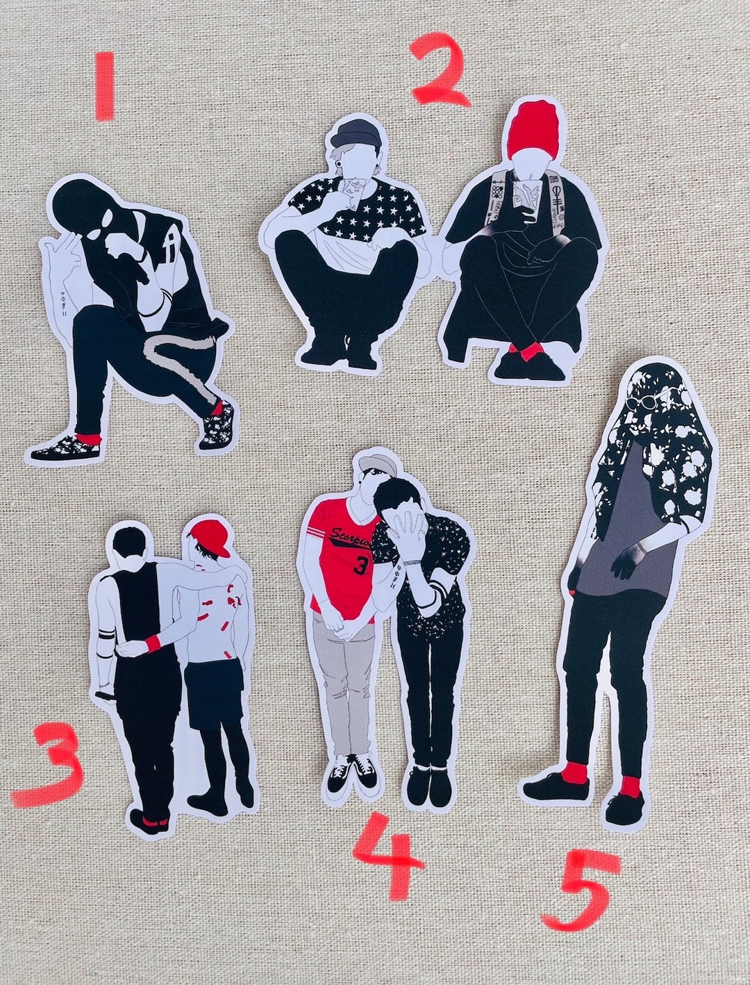 Tyler Joseph and Josh Dun Stickers - Etsy