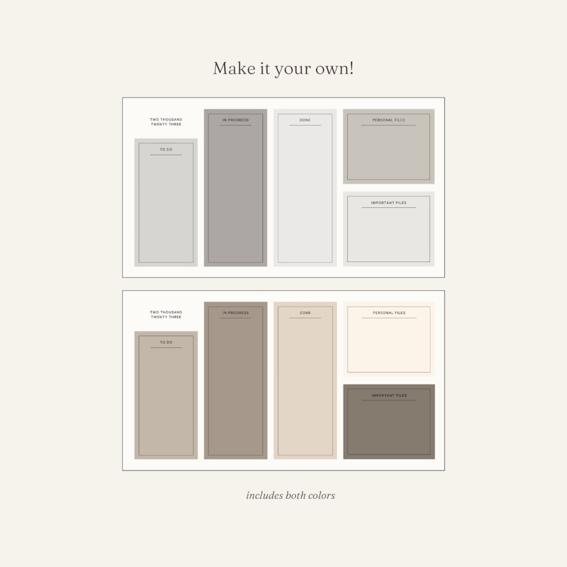 Editable Desktop Wallpaper Organizer, Minimalist Desktop Organizer ...