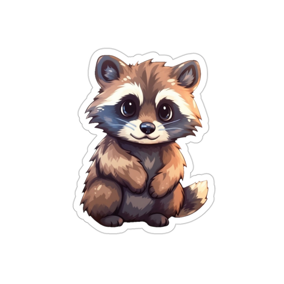 Ginger Raccoon Die Cut Vinyl Sticker - Etsy
