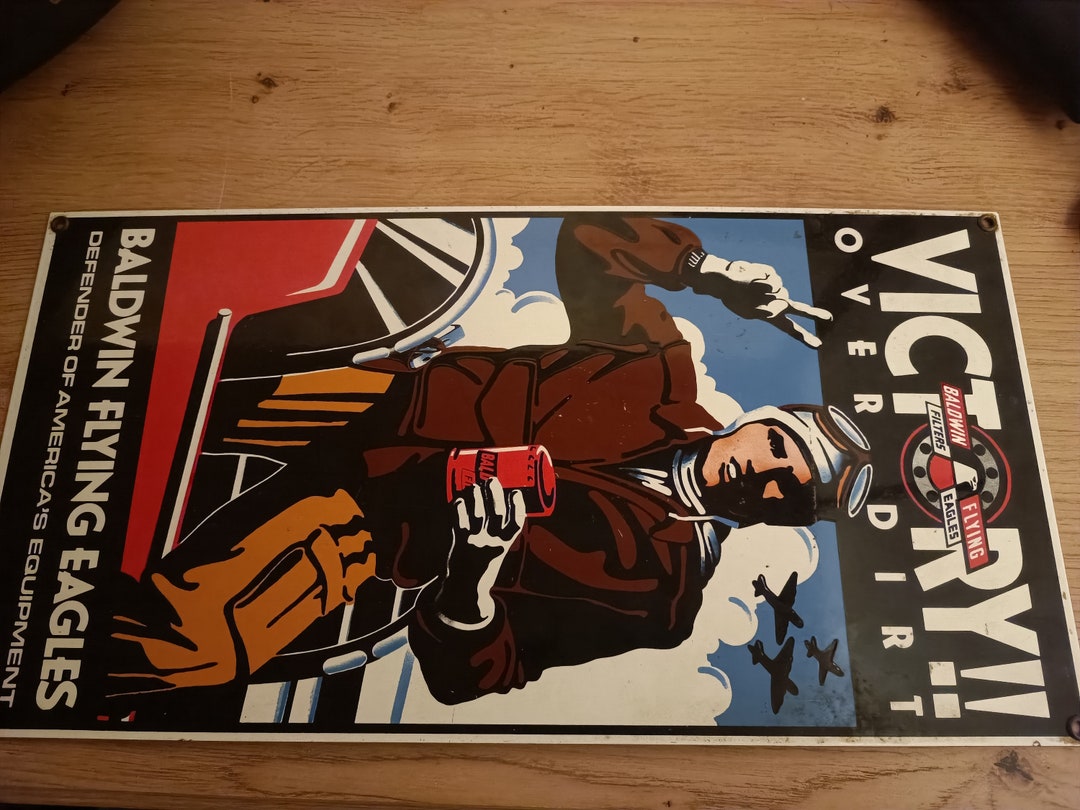 Baldwin Flying Eagle Enamel Sign - Etsy