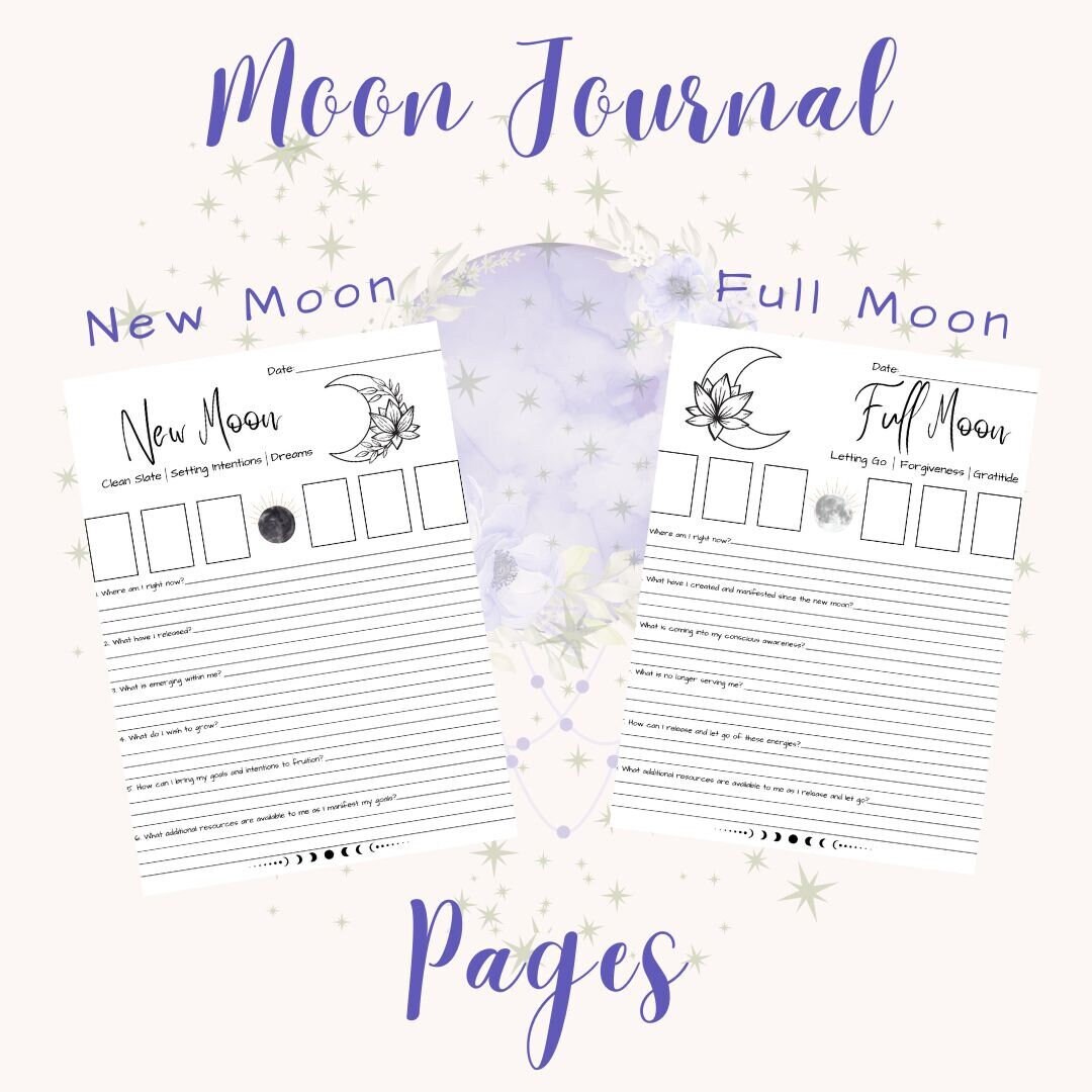 Moon Plans Printable. New Moon, Full Moon, Intentions, Manifesting ...