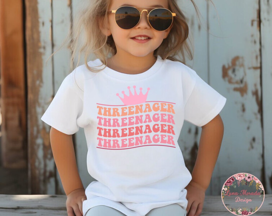 Threenager Birthday Shirt 3rd Bday Tshirt Toddlers Third - Etsy