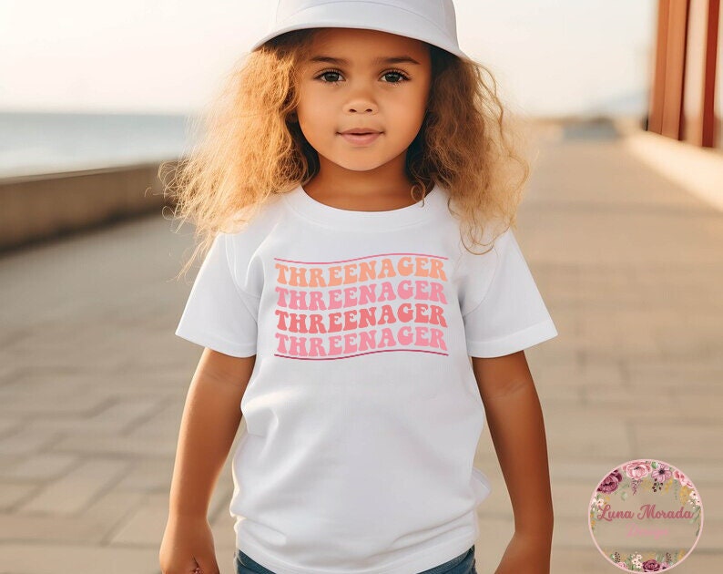 Threenager Birthday Shirt 3rd Bday Tshirt Toddlers Third - Etsy