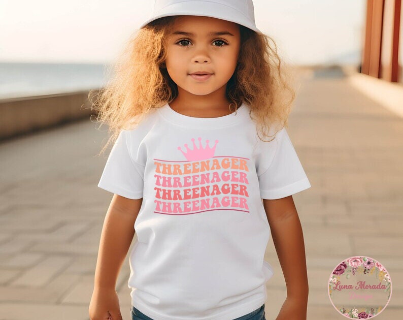 Threenager Birthday Shirt 3rd Bday Tshirt Toddlers Third - Etsy