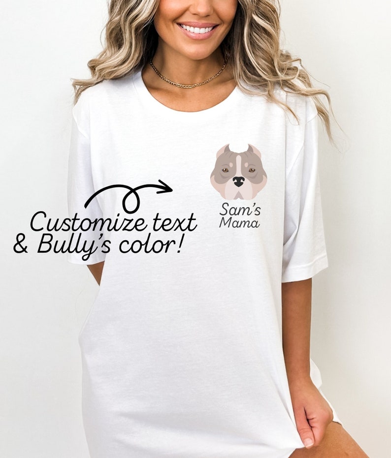 Customizable American Bully T-shirt Shirt Bully Mom Gift - Etsy
