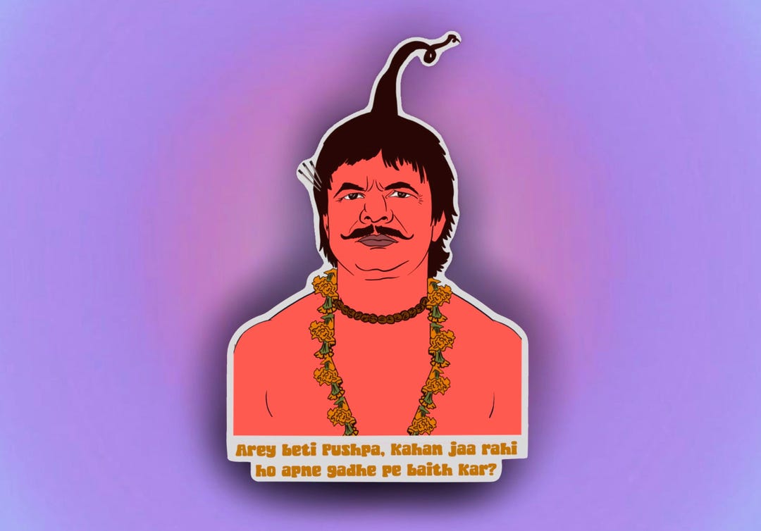 Bhool Bhulaiyaa Pandit Meme Sticker: Bollywood Rajpal Yadav Art - Etsy