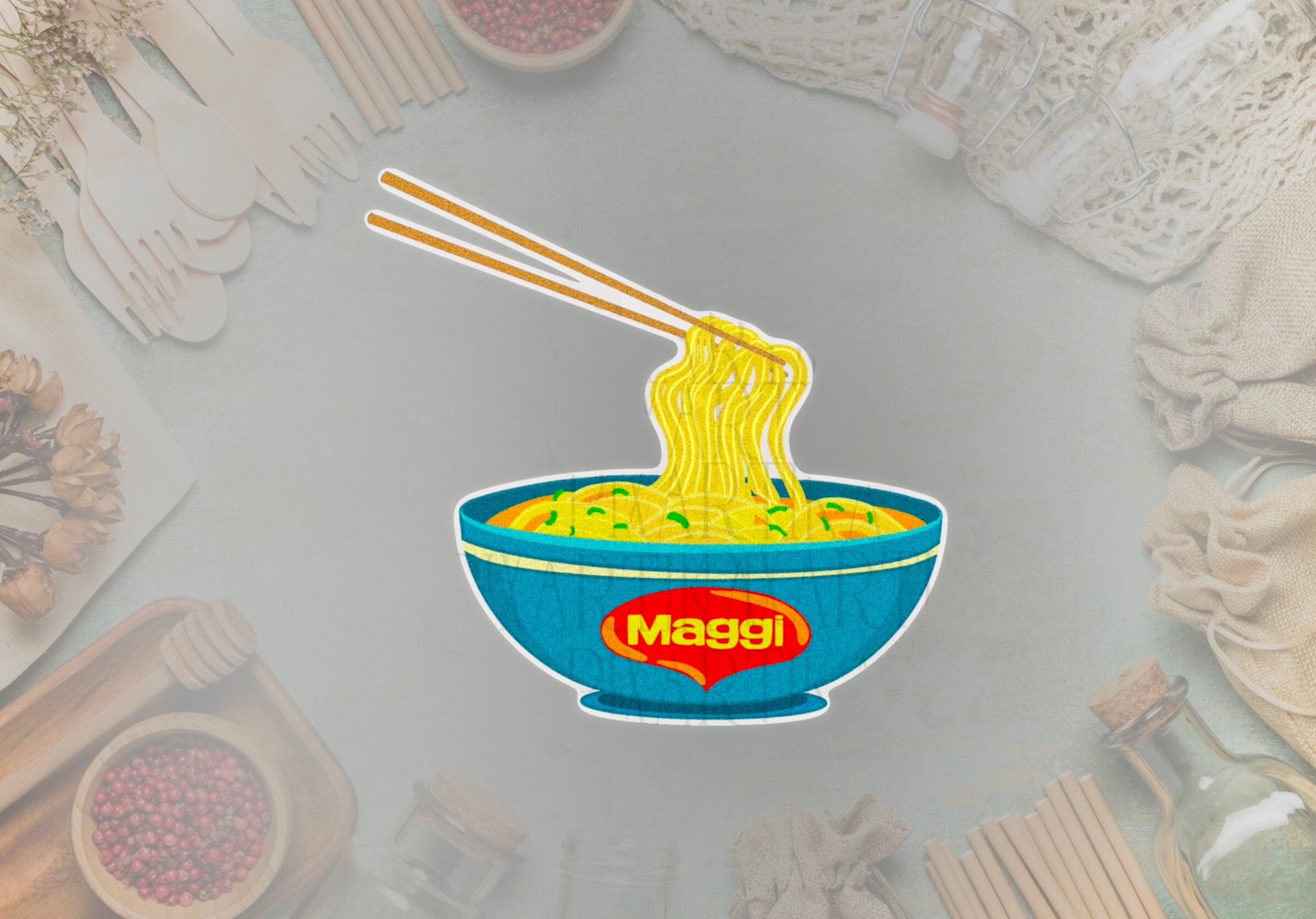 Maggie Sticker Indian Food Sticker Indian Snacks Instant Noodle Lover ...