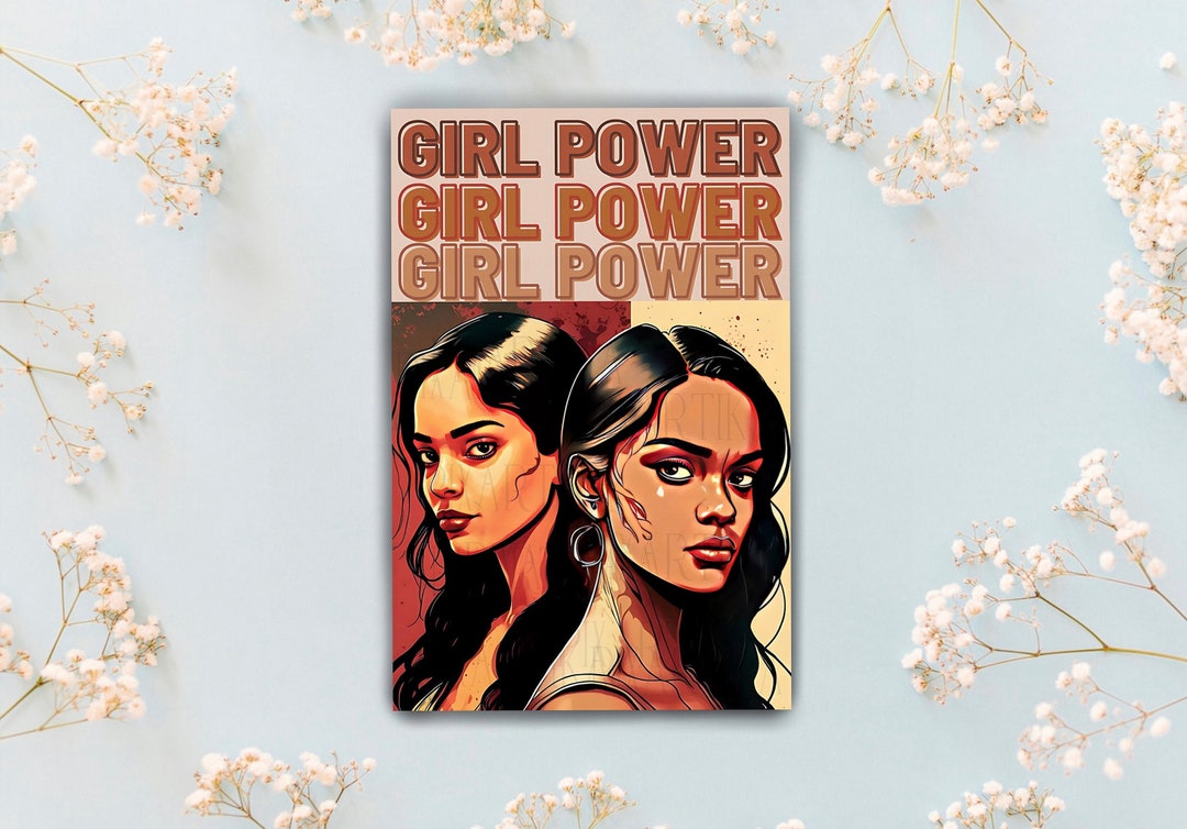 Girl Power Sticker Brown Aesthetic LGBTQ Community Feminist Art Brown ...