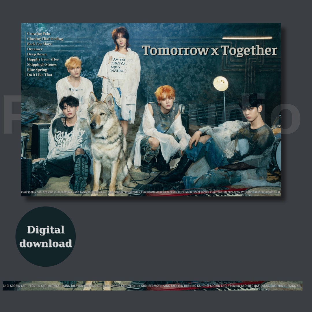 TXT Tomorrow X Together Freefall OT5 Poster, TXT Freefall Wall Art, TXT ...
