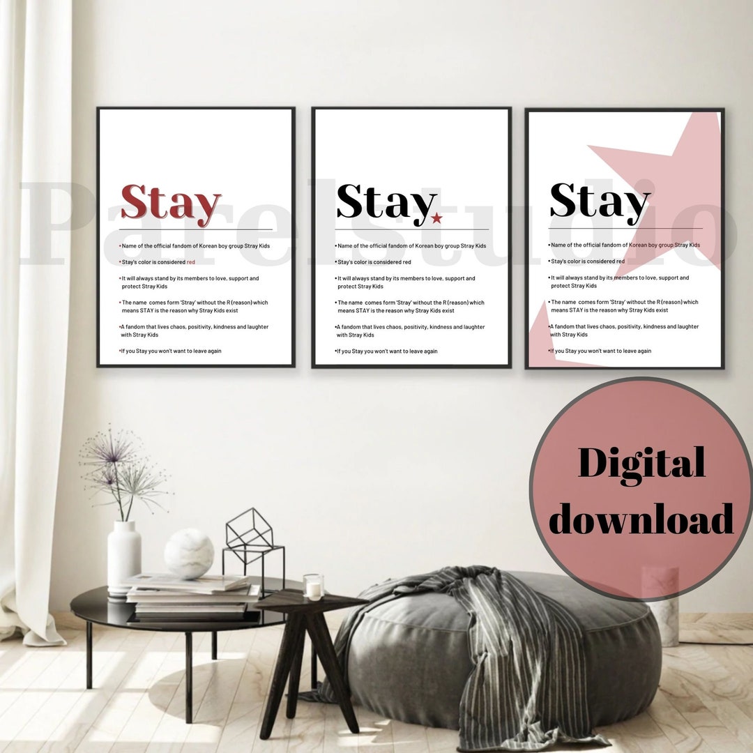 STAY Definition, Stray Kids Wall Art, Digital Download, SKZ Poster ...