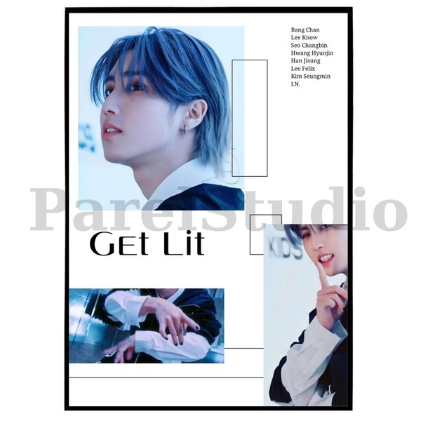 Skz Get Lit Poster - Etsy