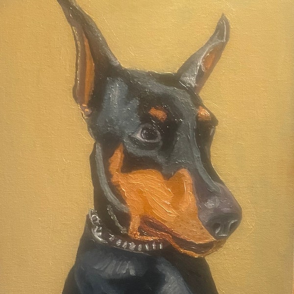 Doberman Painting - Etsy