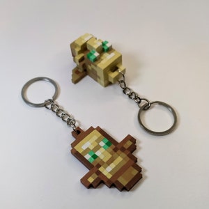 Totem of Undying Keychains Minecraft | Original or 3D | Pixel Game ...