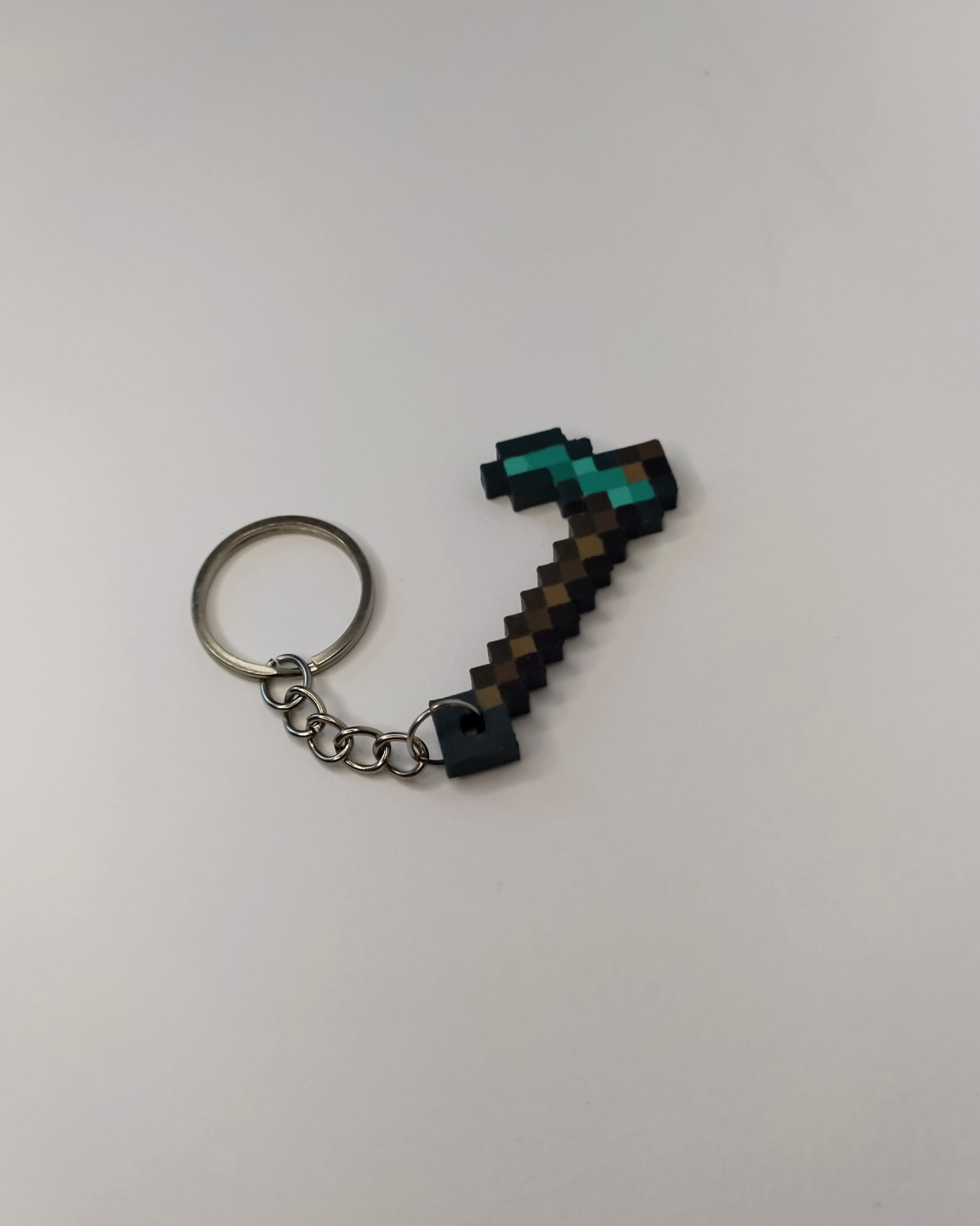 Diamond Tool Keychains Minecraft Sword Pickaxe Axe - Etsy