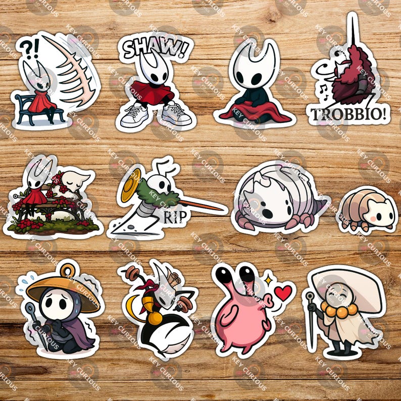 12 Silksong-inspired Vinyl Stickers | Trap Bench, TROBBIO!, Bell Beast ...