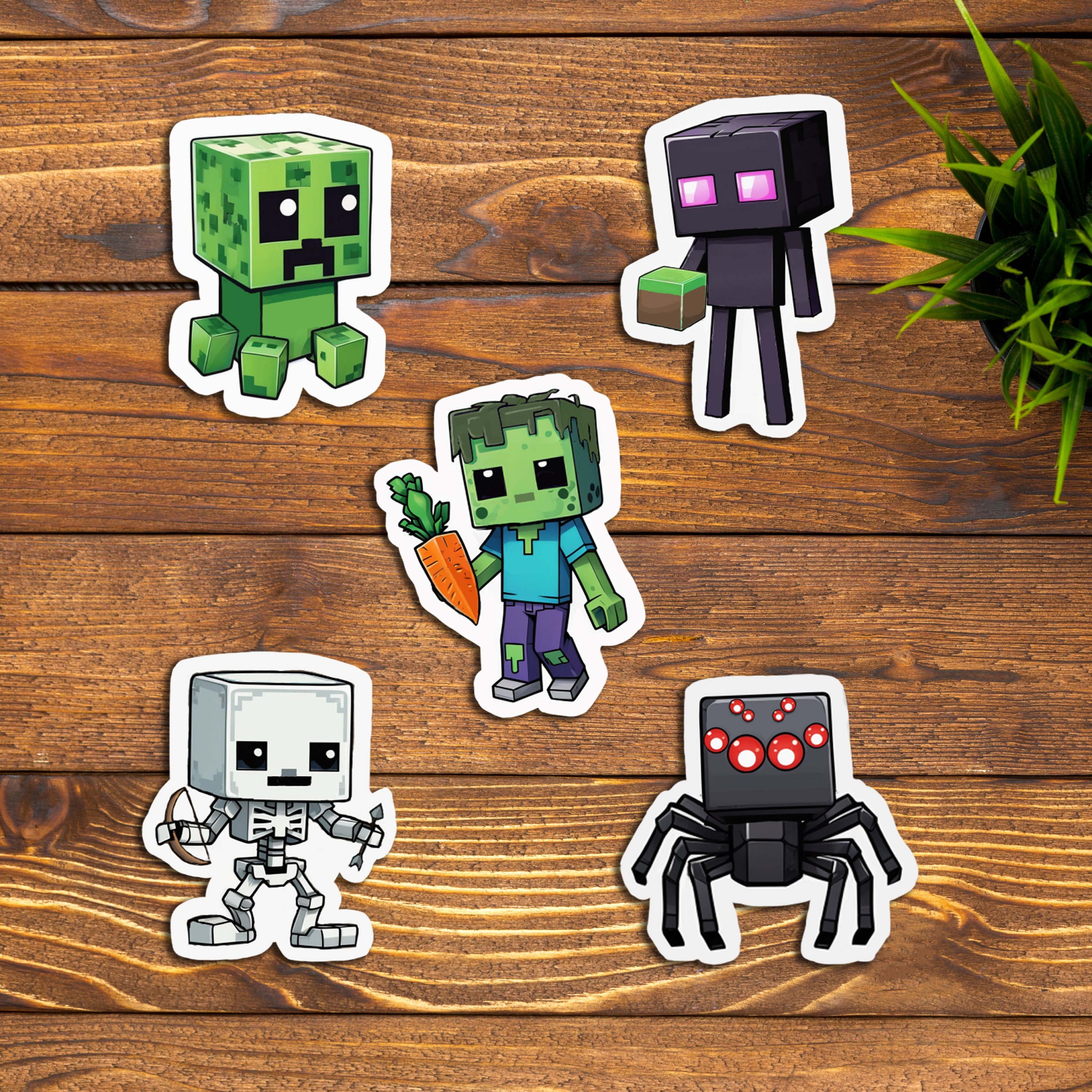 Minecraft Vinyl Sticker, Cute Sticker, Minecraft, Game Sticker, Creeper ...