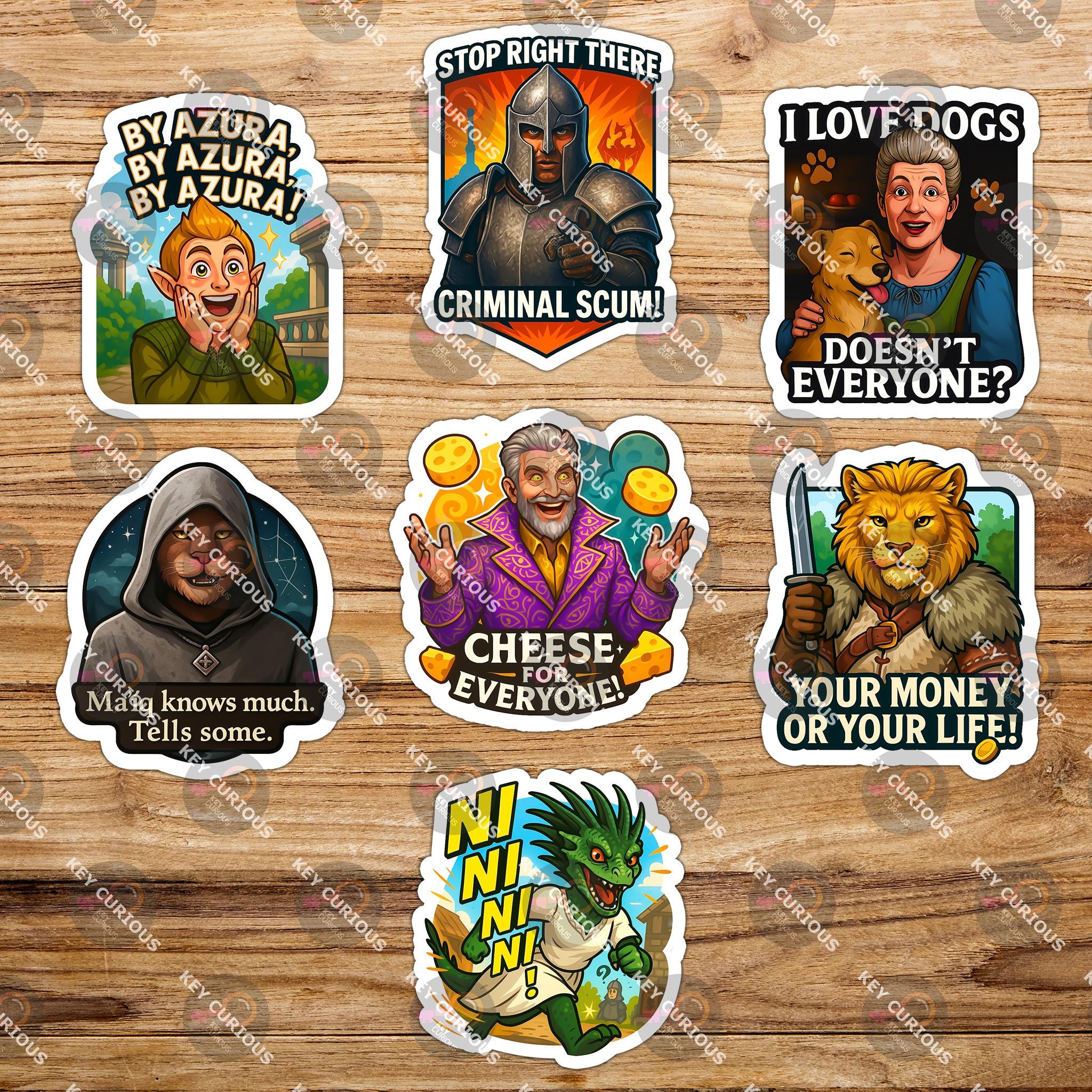TES Remastered IV Vinyl Meme Stickers, Stop Right There, Criminal Scum ...