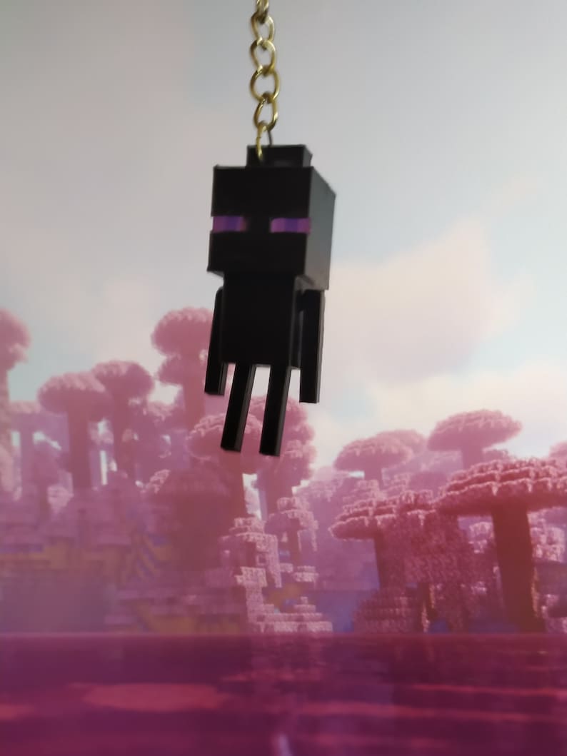 Enderman Keychain and Figurine Minecraft Pixel Game Figurine Baby ...