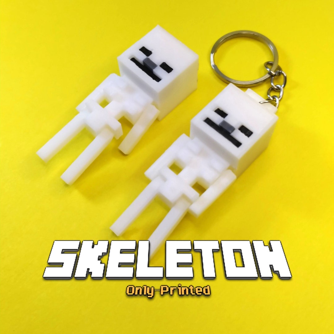 Skeleton Keychain and Figurine Minecraft | Pixel Game Figurine | Baby ...