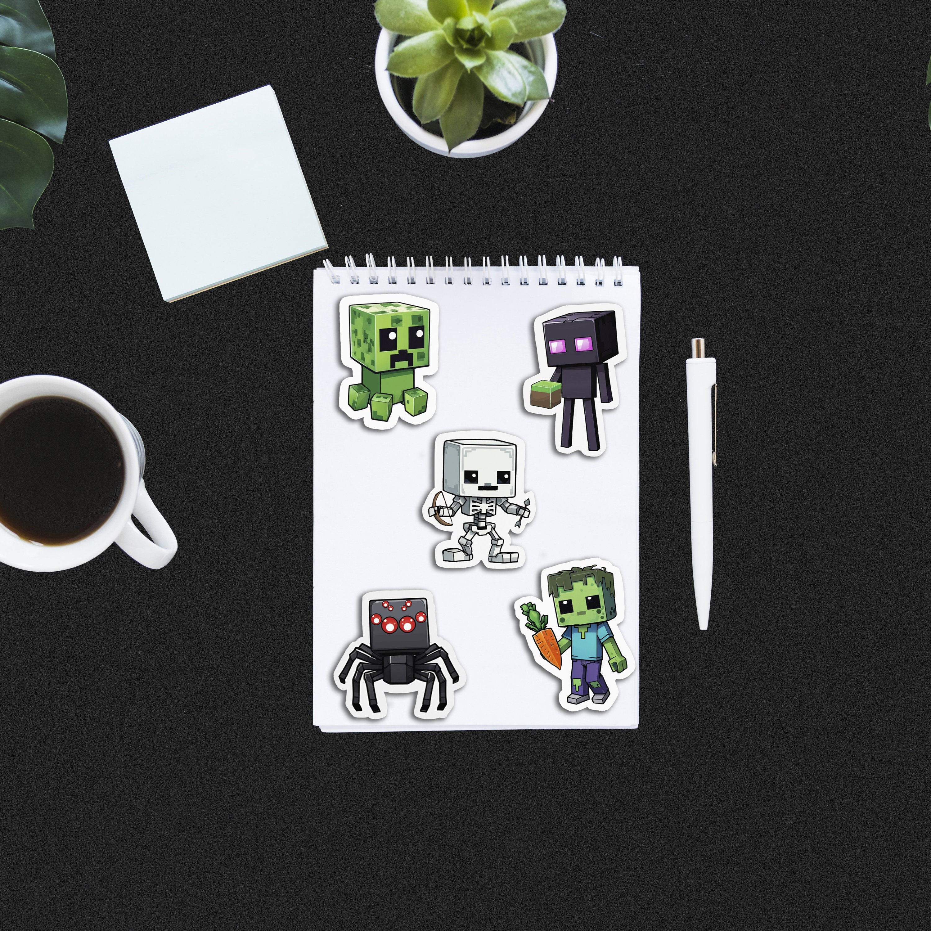 Minecraft Vinyl Sticker, Cute Sticker, Minecraft, Game Sticker, Creeper ...