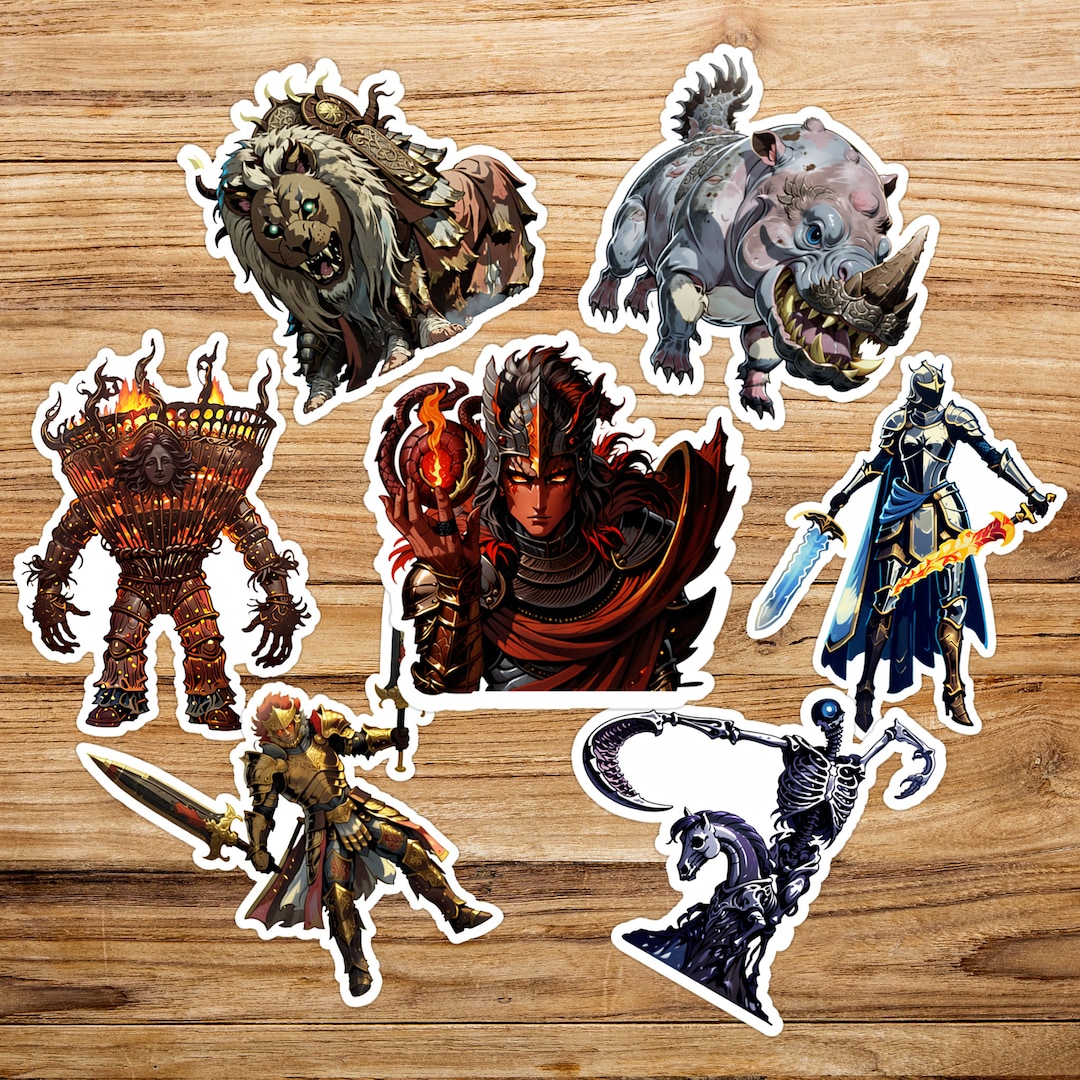 Elden Ring DLC Themed Vinyl Stickers | Rellana, Furnace Golem, Dancing ...