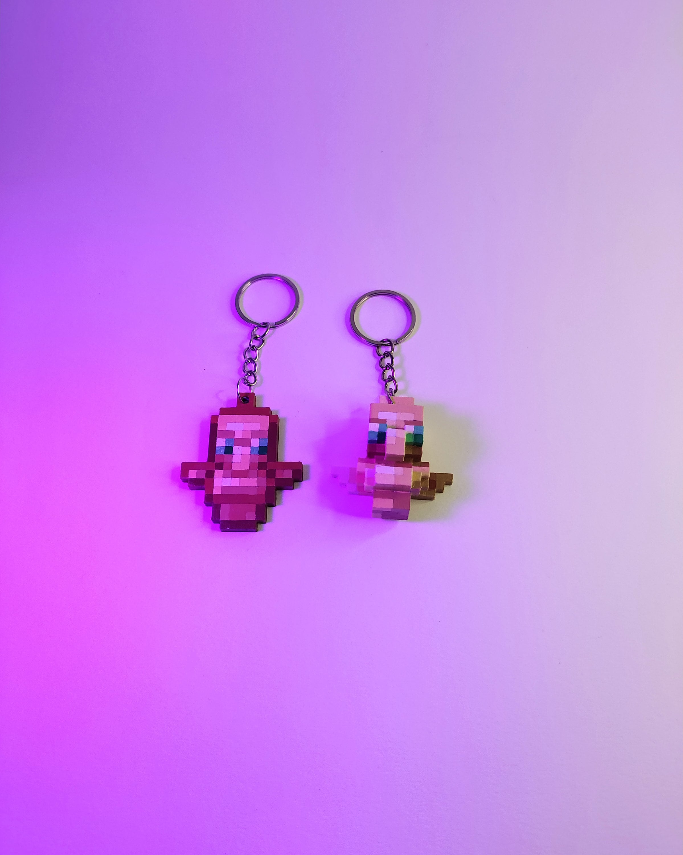 Totem of Undying Keychains Minecraft | Original or 3D | Pixel Game ...