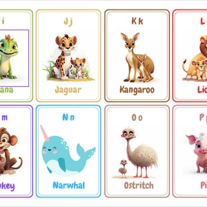 Printable Alphabet Flashcards With Free Printable Animal Coloring Book ...