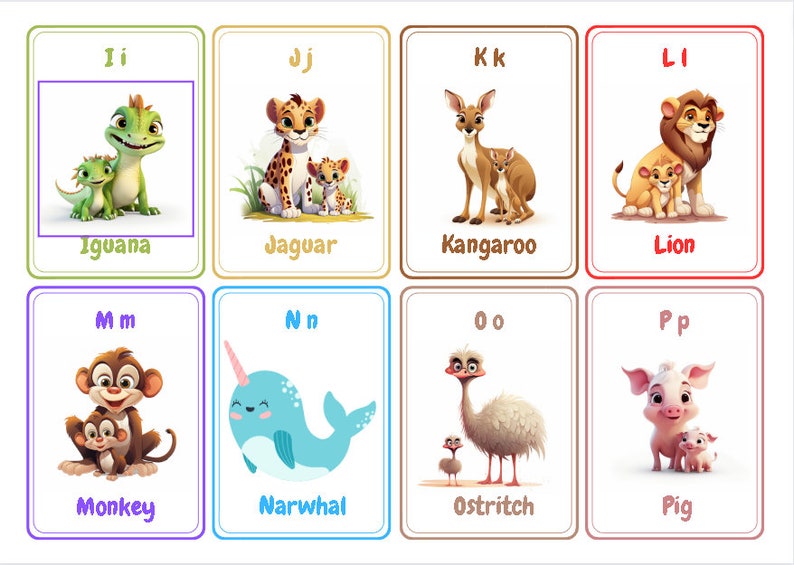 Printable Alphabet Flashcards With Free Printable Animal Coloring Book ...