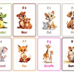 Printable Alphabet Flashcards With Free Printable Animal Coloring Book ...