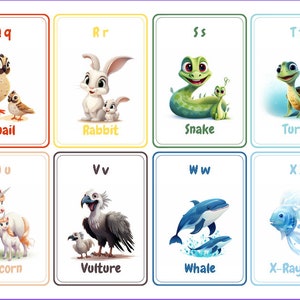 Printable Alphabet Flashcards With Free Printable Animal Coloring Book ...