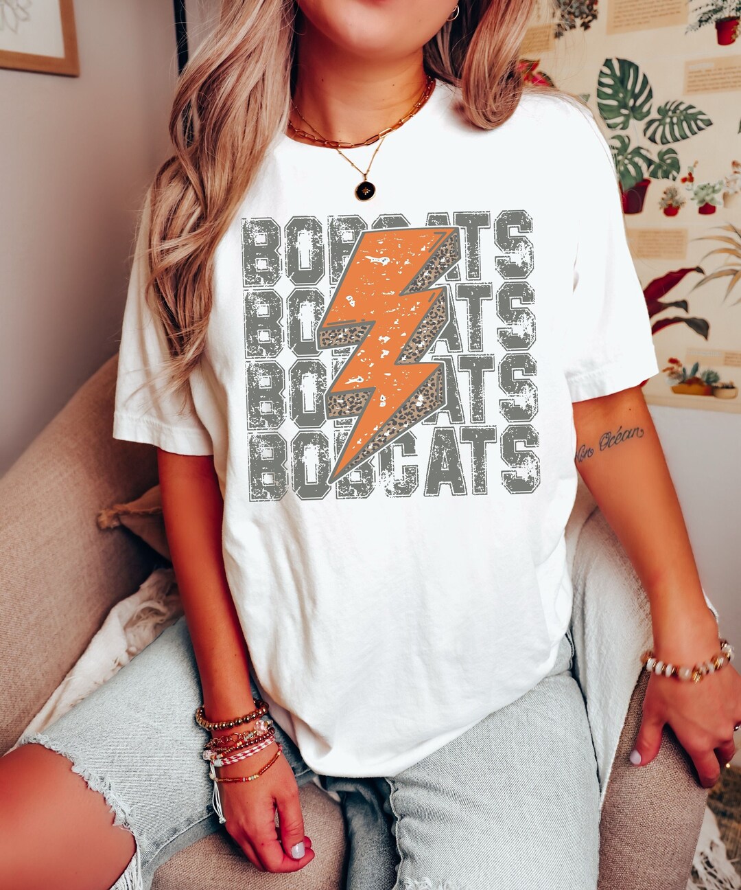 Bobcat Unisex Shirt Bobcat Lightning Bolt Tee Bobcat Shirt - Etsy