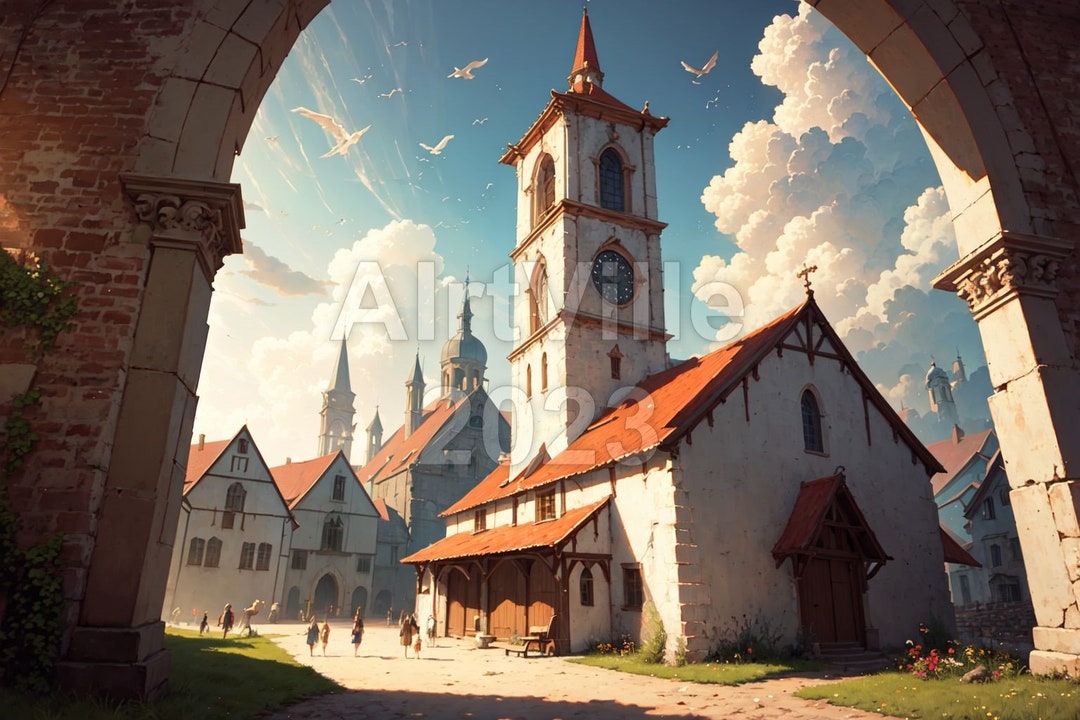 Medieval Fantasy Chapels Dnd Cityscapes Digital Art Bundle - Etsy