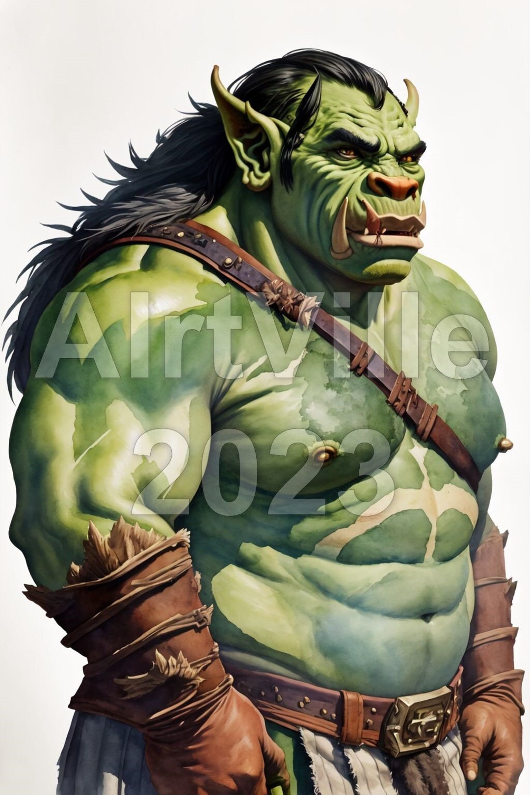 Male Orcs Digital Fantasy Art NPC Instant Download - Etsy