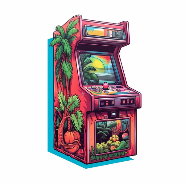 Vintage Arcade Game Stickers - Etsy