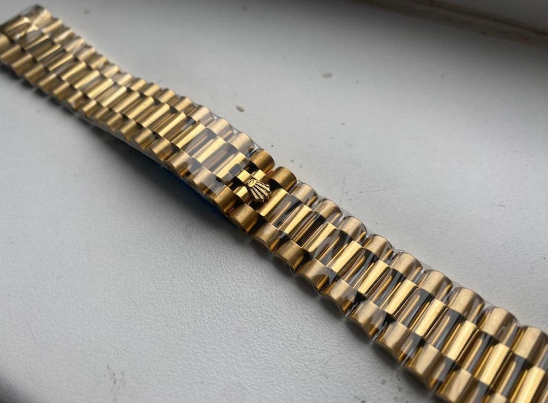 20mm 21mm Gold Plated President Stainless Steel Bracelet for - Etsy