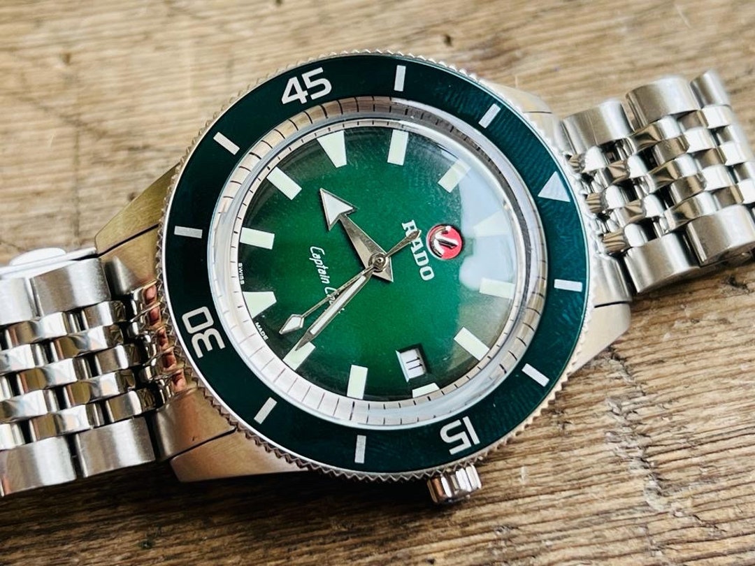 Rado Captain Cook Green Dial Mens Automatic Watch - Etsy