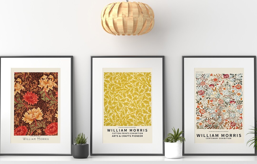 William Morris Gallery Wall Set of 3 Prints, Art Nouveau Morris Floral ...
