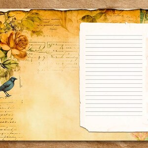 The Blue Bird of Shabbiness Junk Journal Shabby Paper 2 Designs 4 Pages ...