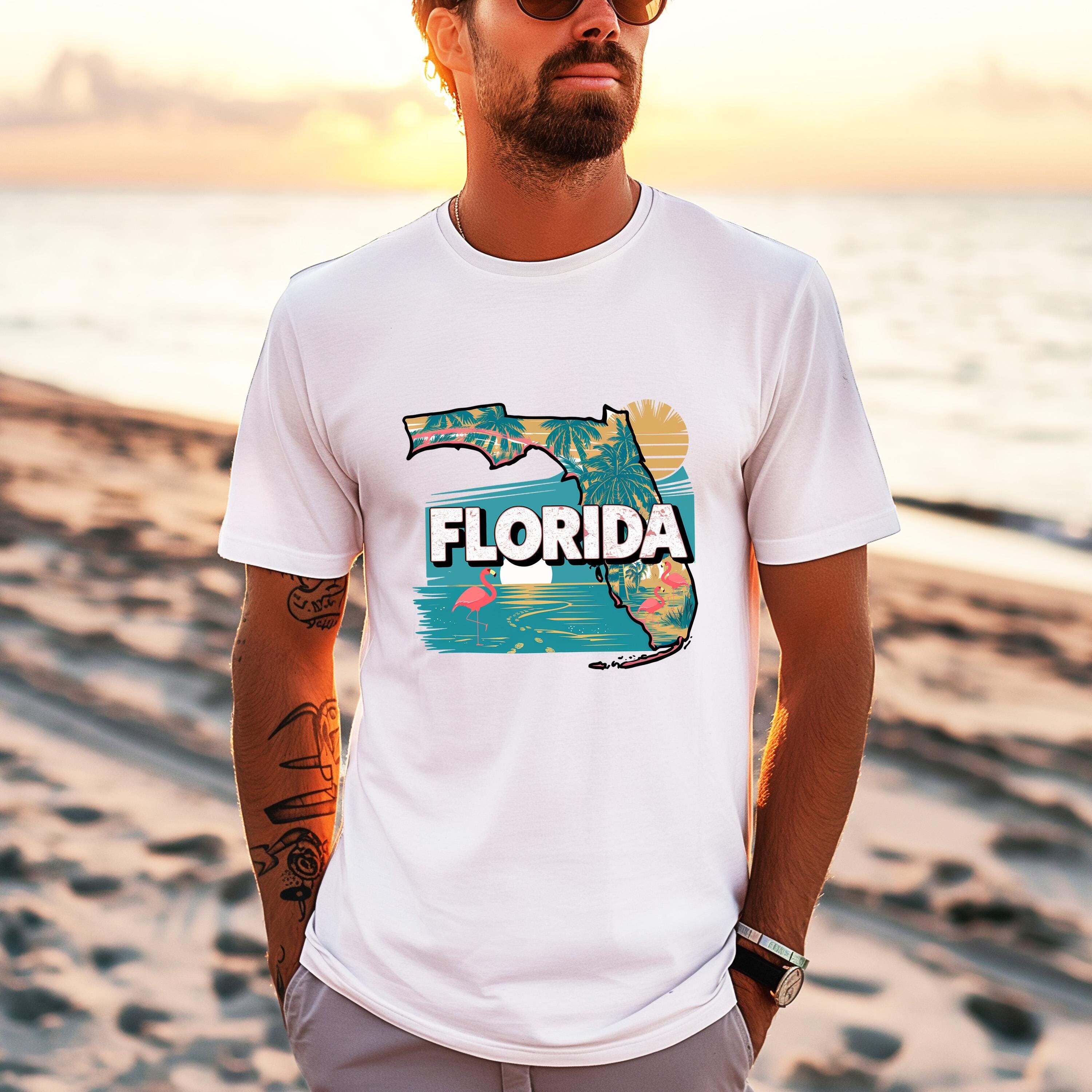 Florida Map Shirt, Florida Home Tee, Florida State T-shirt, Trendy ...